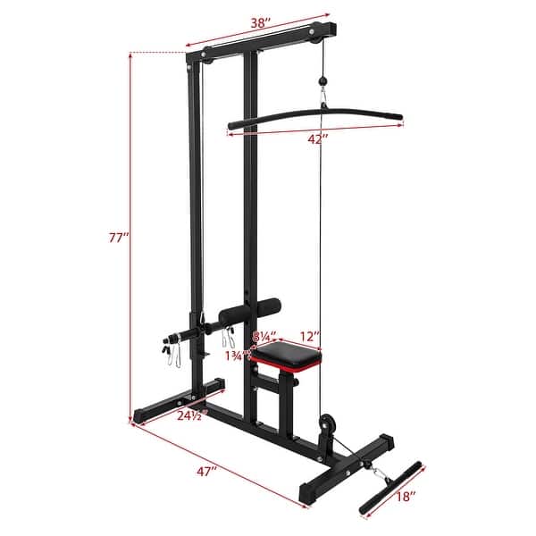 Pulldown Machine Low Row Cable Pull Down Fitness Station Home Gym - Bed ...
