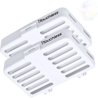 iTouchless AbsorbX Activated Carbon Odor Filter Kit, White, 2-Pack ...