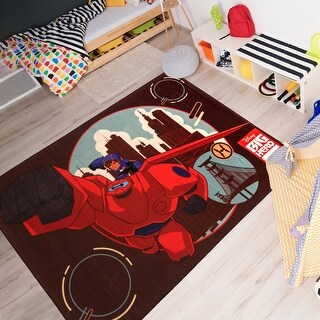 Licensed Disney Pixar Big Hero 6 Youth Digital Printed Area Rug - 4'6 ...