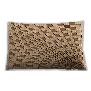 Ahgly Company Patterned Indoor-Outdoor Cardboard Brown Gold Lumbar ...