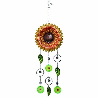 Transpac Metal 38.25 in. Multicolor Spring Sunflower Wind Chime - Bed ...