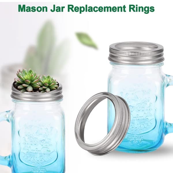 4pcs Stainless Steel 2.76" Regular Mouth Diameter Mason Jar Replacement ...