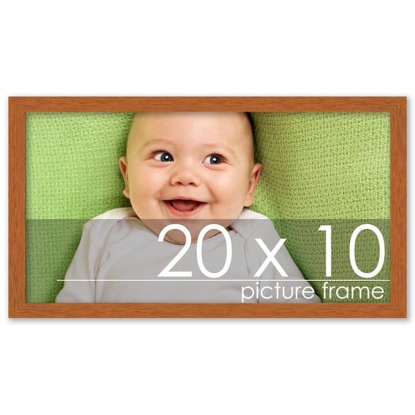20x10 Traditional Honey Pecan Complete Wood Picture Frame with UV ...