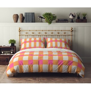 SPRING BLOCKS TANGERINE Comforter Set By Kavka Designs - Bed Bath ...