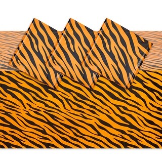 Tiger Print Tablecloths for Jungle Safari Birthday Party (54 x 108 In ...