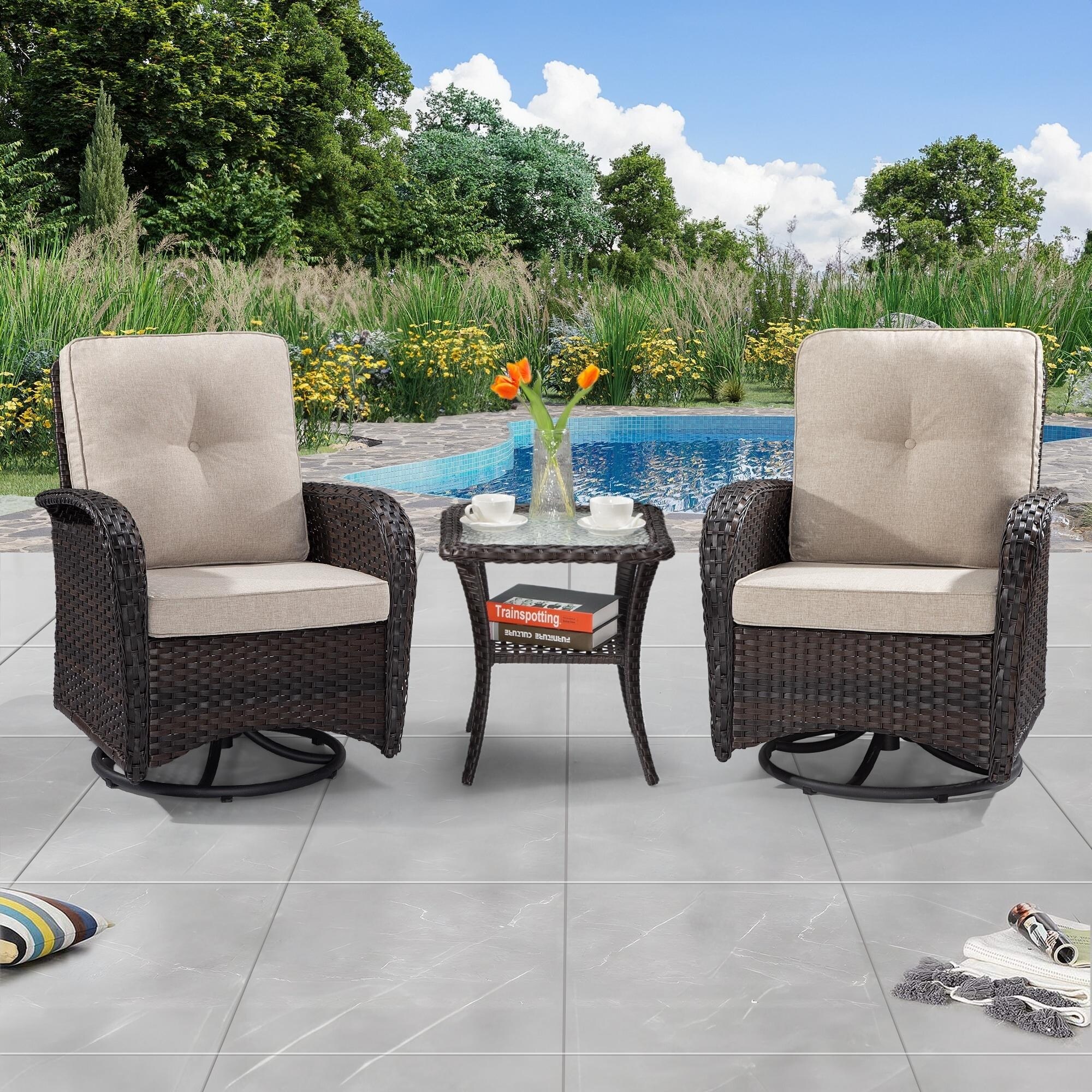 Dark brown rocking chair outdoor store