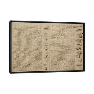 iCanvas "A page from the Codex Leicester, 1508-12 " by Leonardo da ...