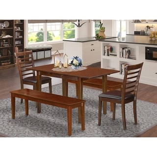 East West Furniture Dining Set Includes a Rectangle Kitchen Table and ...