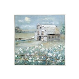 Stupell Barn in Floral Meadow Wall Plaque Art Design by Sally Swatland ...
