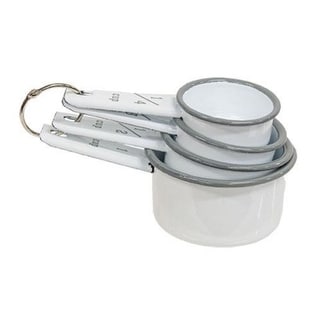 4/set Gray Rim Enamel Measuring Cups - Bed Bath & Beyond - 37670758