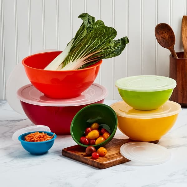 12 Piece Mixing Bowl Set with Lids, Rainbow Colors - Bed Bath & Beyond ...