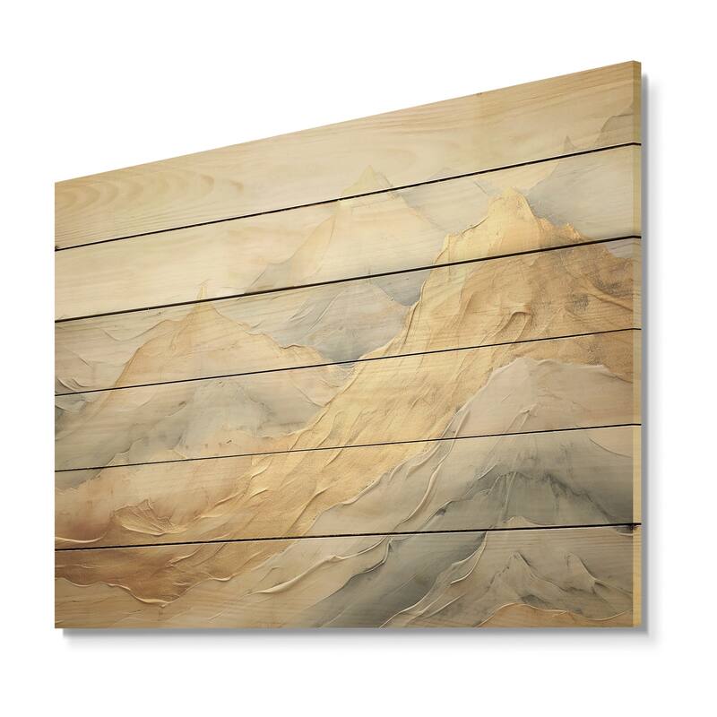 Designart "Alpine Mountain Harmony" Mountains Wood Wall Decor ...