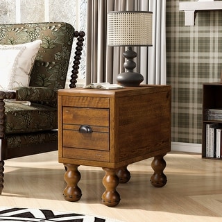 Solid Wood Rectangle End Table with Drawer - Bed Bath & Beyond - 41206547