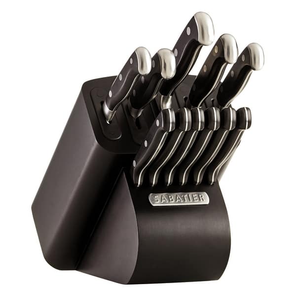 Self-Sharpening Forged Triple Rivet Knife Block Set w/ Edgekeeper ...