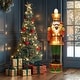 3Ft Tall Traditional Nutcracker King in Red with Lights - 37.4" H x 10. ...