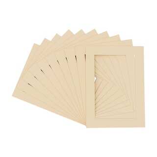 Pack of TEN 11x17 Mats Bevel Cut for 9x13 Photos - Acid Free Cream ...