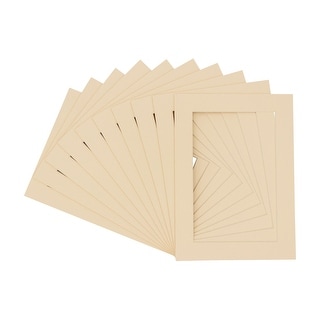 Pack of TEN 20x28 Mats Bevel Cut for 17x25 Photos - Acid Free Cream ...