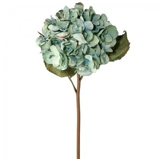 Teal Dried Look Hydrangea Stem Artificial Flower - Bed Bath & Beyond ...