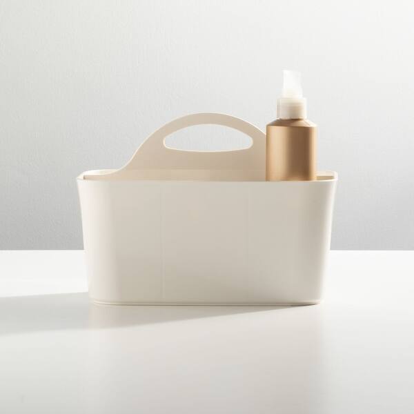 mDesign Plastic Shower Caddy Storage Organizer Basket with Handle - Bed ...