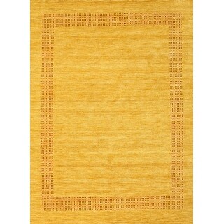 Ahgly Company Machine Washable Contemporary Deep Yellow Area Rugs - Bed ...
