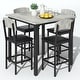 Grondin 5-Piece Dining Table Set, Compact Mid-Century Modern Kitchen ...