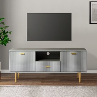 Phineus TV Stand for TVs up to 65" Stable Frame: Crafted of ...
