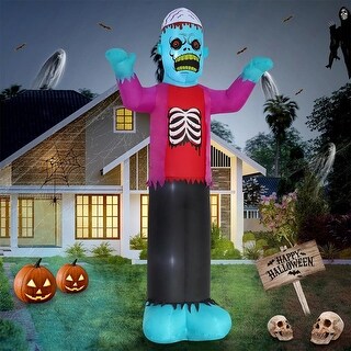 12ft Blue Zombie Halloween Inflatable Outdoor Decoration - Bed Bath ...