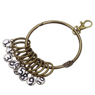 3.4" Dia Key Organizer Keychain, Key Management Holder w Buckles Ring ...