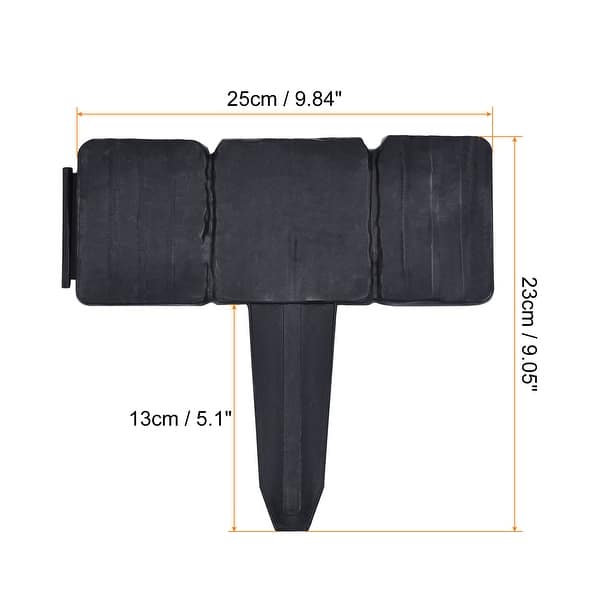 9.8x9.1 Inch Garden Fence Plastic Decorative Path Border Edging 10Pcs ...