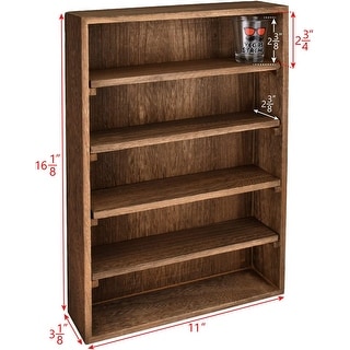 Wall-Mounted or Freestanding Wooden 5-Shelf Rack - S - Bed Bath ...