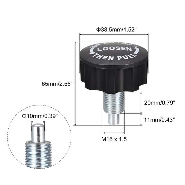 Fitness Equipment Pull Pin Spring Knob for Fitness Black - Bed Bath ...