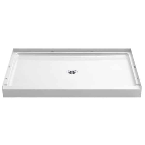 Sterling 48" x 34" Shower Base with Single Threshold and Center Drain ...