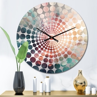 Designart "Orange Blue Dancing Colors I" Orange Abstract Minimalism ...