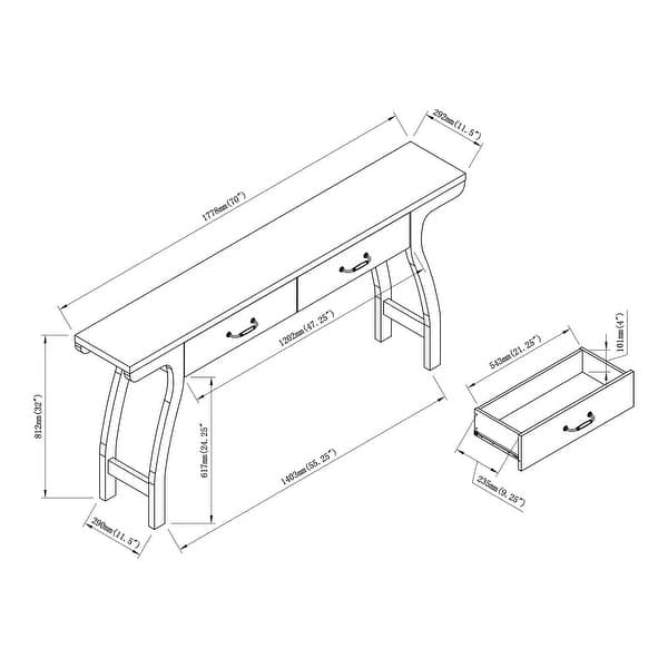 Jessica Contemporary White Oak 70-inch 2-Drawer Console Table by ...