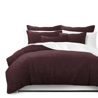 Juno Velvet Bordeaux Comforter and Pillow Sham(s) Set - Bed Bath ...