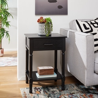 Haussmann® Wood Merlot End Table 15 D x 20 inch High Walnut Oil - 15" x ...