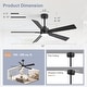 Airsurfer 52 In Low Profile Ceiling Fan with Light, 5 Blade Fan, 3 CCT ...