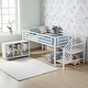 Twin Size Low Metal Loft Bed with Stairs and 6 Storage Cubbies, Loft ...