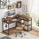 Tribesigns 55/53 inch Reversible L Shaped Computer Desk with Storage ...