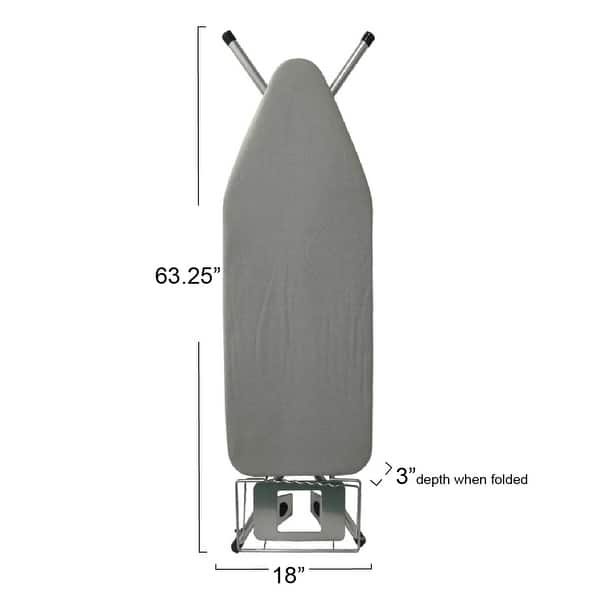 Household Essentials Wide Steel Top Ironing Board with Fixed Iron Rest ...