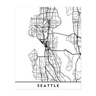 Seattle Washington Maps Coordinates Urban Art Print/Poster - Bed Bath ...