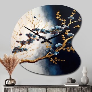 Designart - Blue Cherry Blossom Branch VI - Tree Bonsai Large Wall ...
