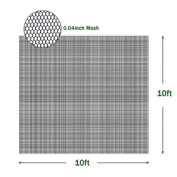 Black Mosquito Net DIY Fabric Insect Pest Barrier Netting Curtains ...