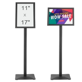 VEVOR 11In Pedestal Sign Holder Vertical and Horizontal Adjustable with ...
