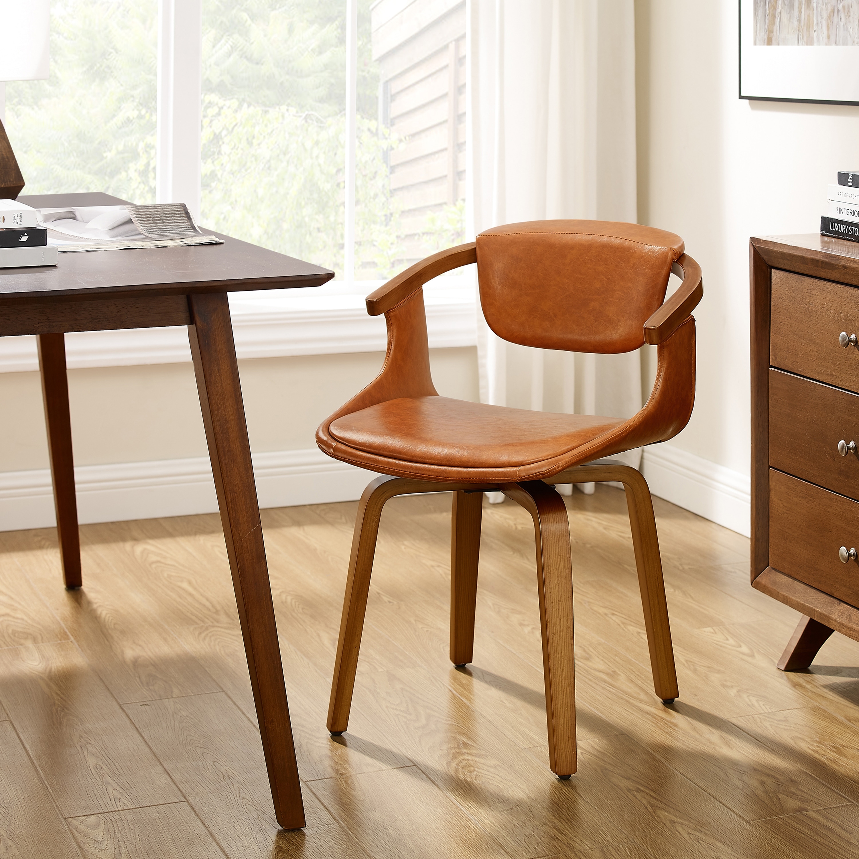 Swivel Dining Chairs Set of 2 Upholstered Accent Chairs Living Room ...