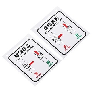 2pcs Valve Identifier Tag Ball Valve Status Open Close Label, Black on ...
