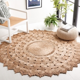 SAFAVIEH Natural Fiber Ninel French Country Round Jute Rug - Bed Bath & Beyond - 36714995