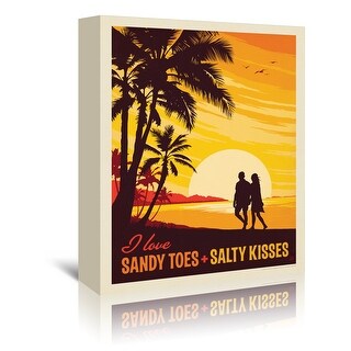 Sandy Toes Salty Kisses by Anderson Design Group Wrapped Canvas ...