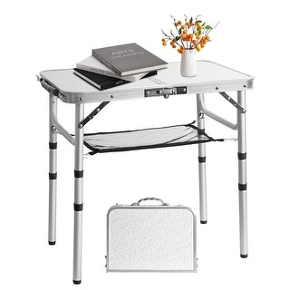 Small 2Ft Folding Table 3 Adjustable Height Portable Table Fold Up ...