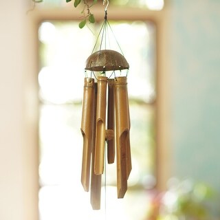 Novica Handmade Melody Garden Bamboo And Coconut Shell Wind Chime - Bed ...